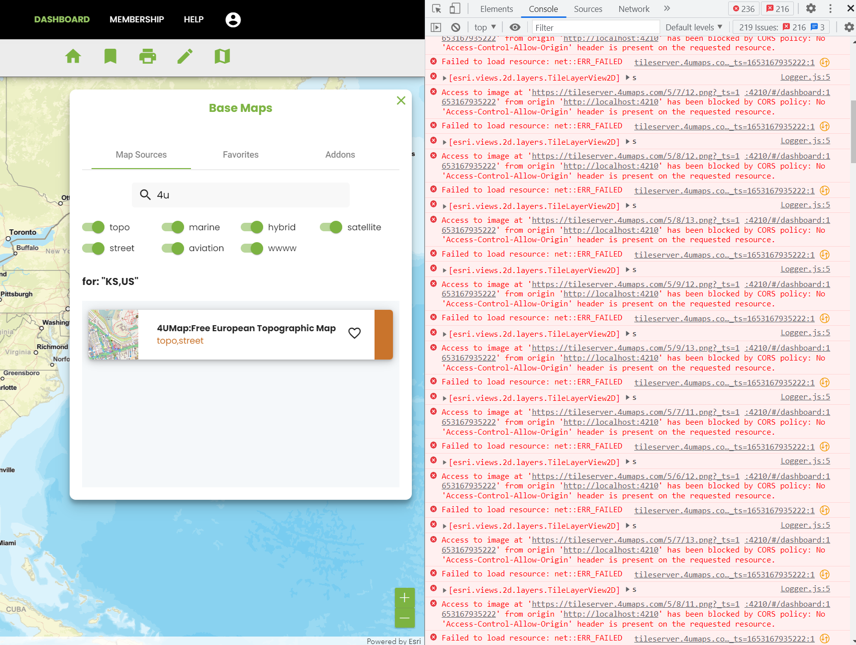 Cannot fetch a specific web tile image because of ... - Esri Community
