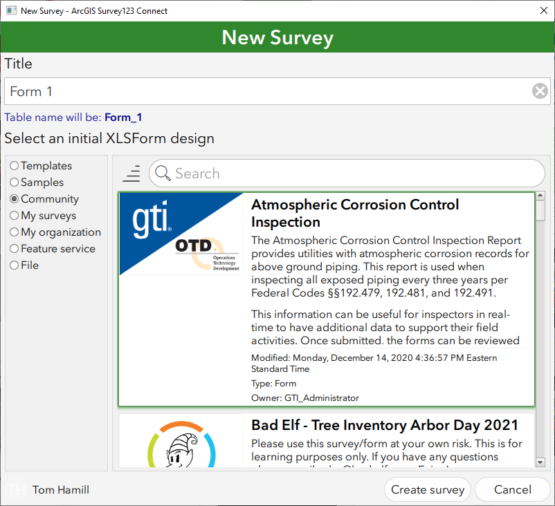 Updated XLSForm templates for Survey123 - Esri Community