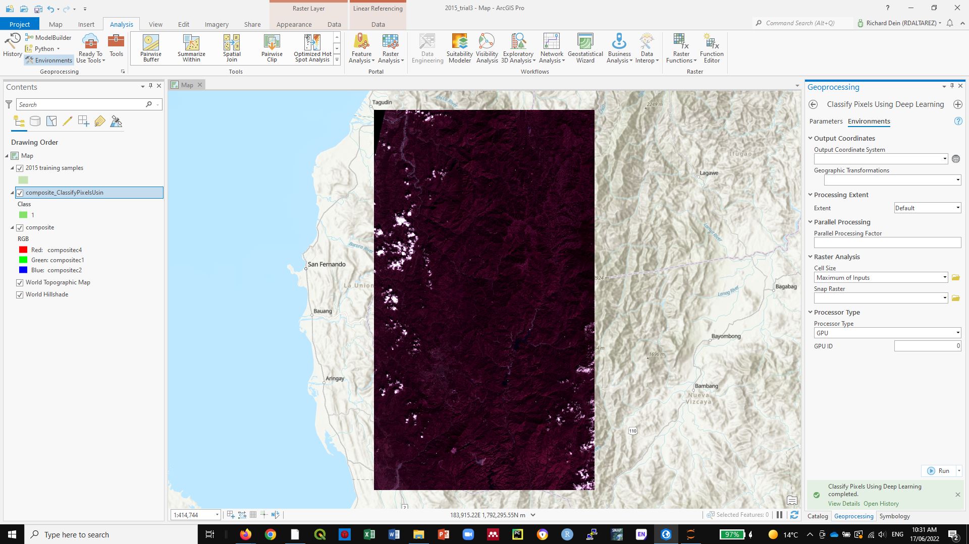 S1 & S2 Land use/land cover classification using d... - Esri Community