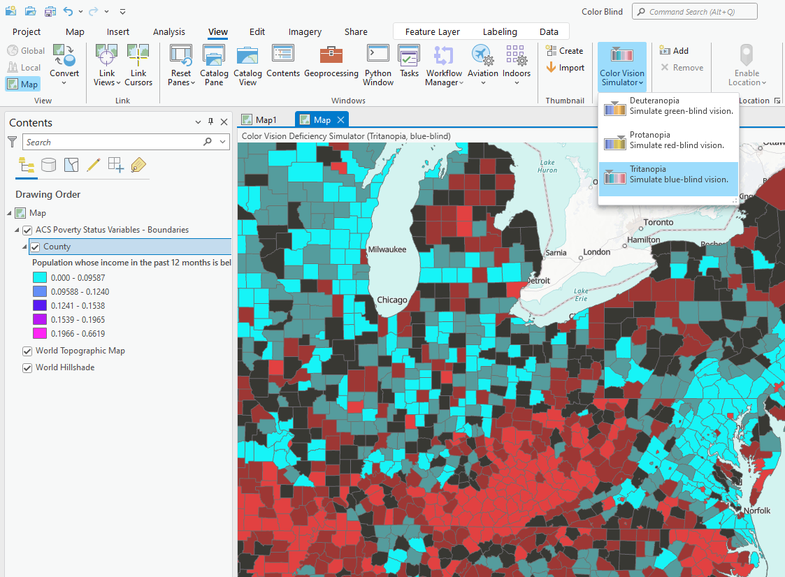 Creating Accessible Maps - Using ArcGIS Pro 3's Ne... - Esri Community