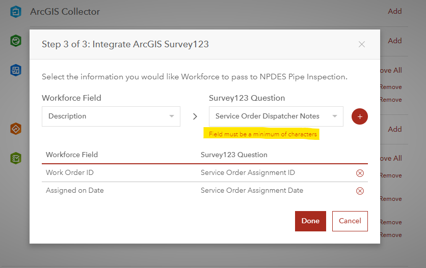 Solved: Workforce Survey123 field integration issue - Esri Community