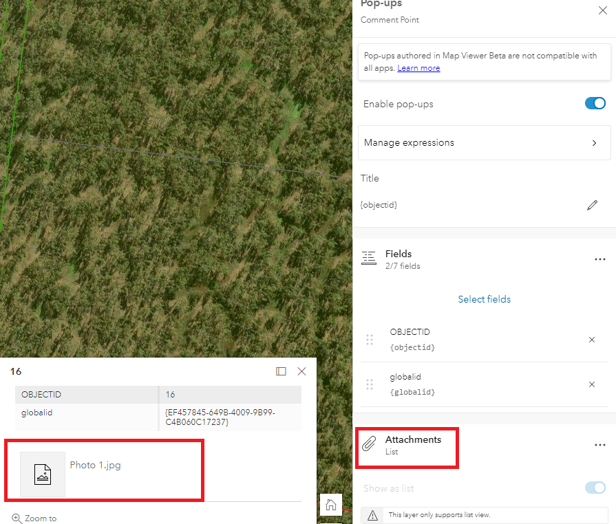 Display attachments in new Map Viewer? - Esri Community