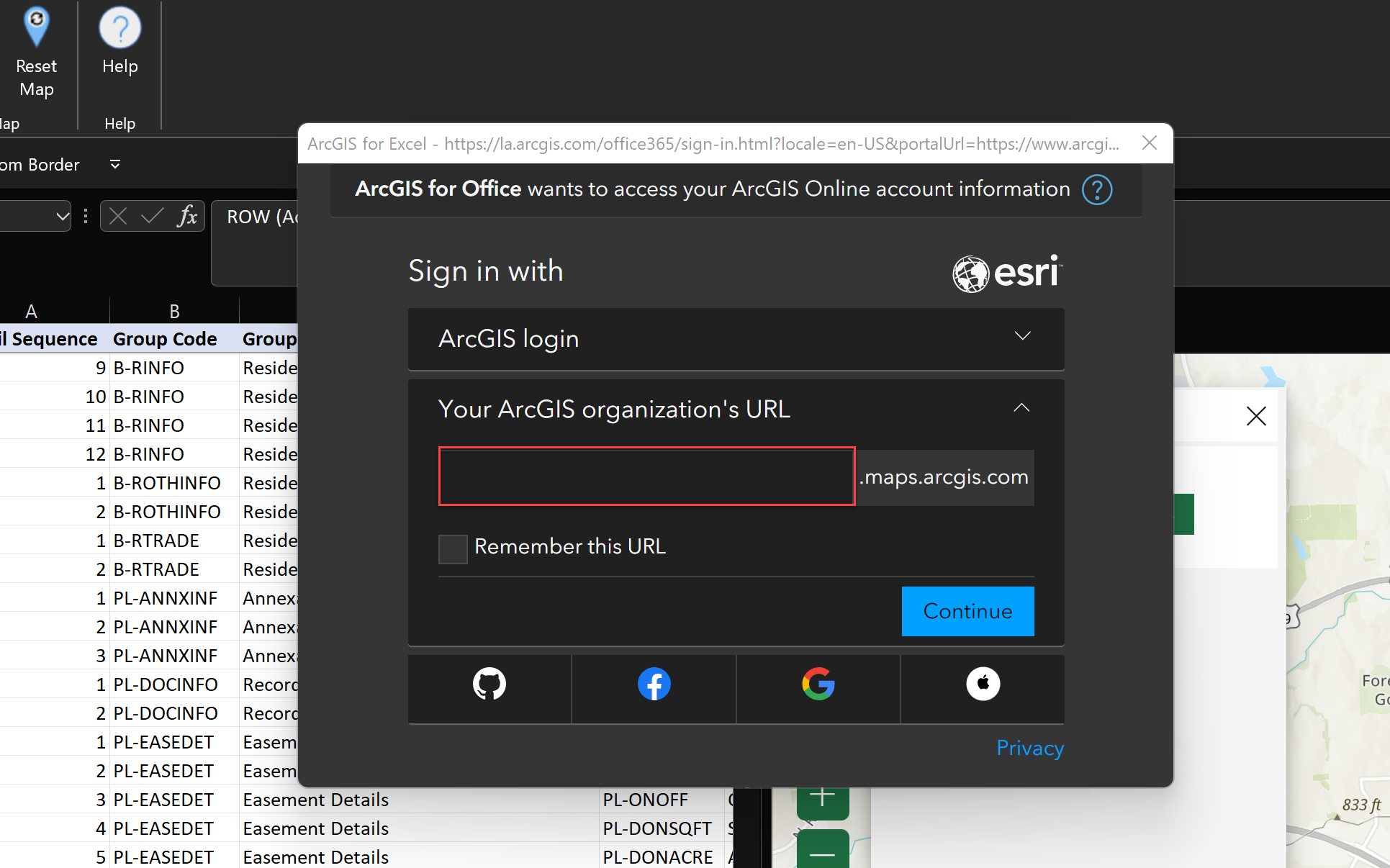 Solved: Set Default Organization URL in ArcGIS for Excel - Esri Community