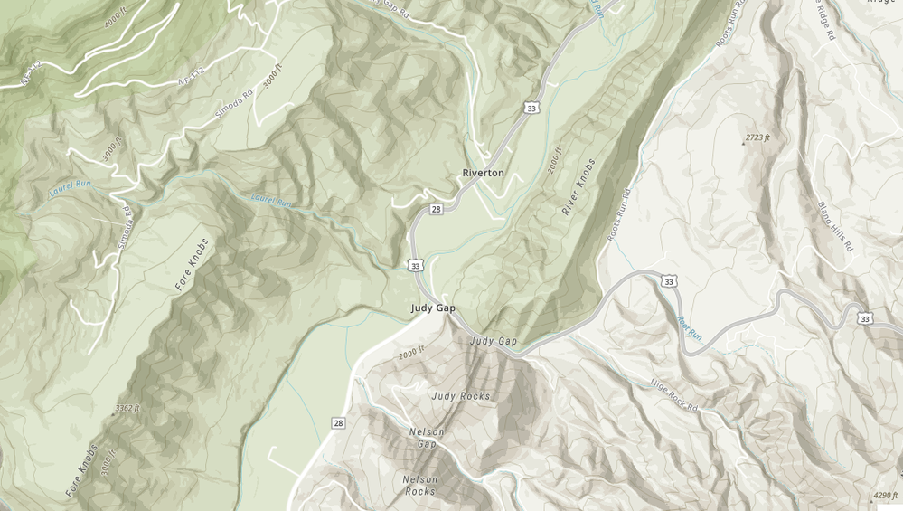Topographic map with contours and hillshade now av... - Esri Community