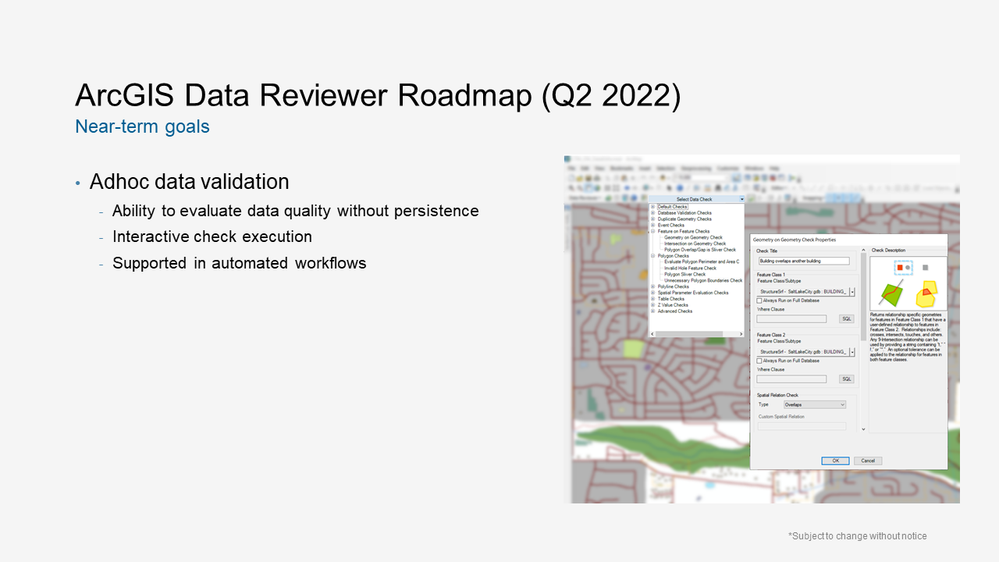 ArcGIS Data Reviewer product roadmap (Q2 2022)