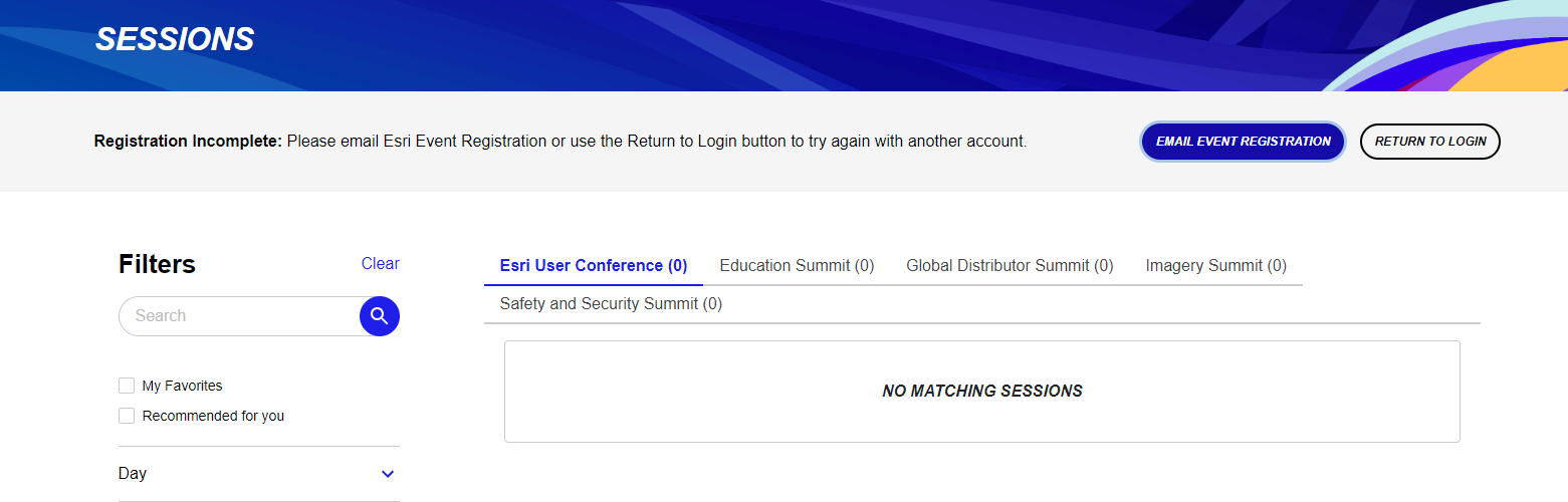 Solved: Incomplete Registration - Esri Community