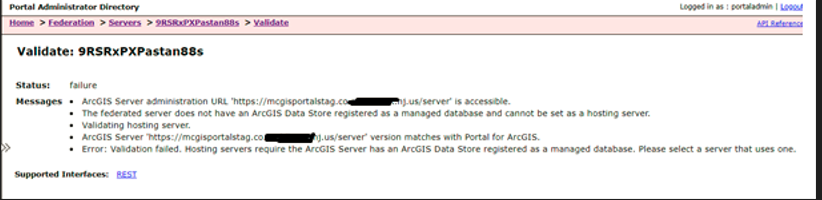 Federation validation fails on web-context URL - Esri Community