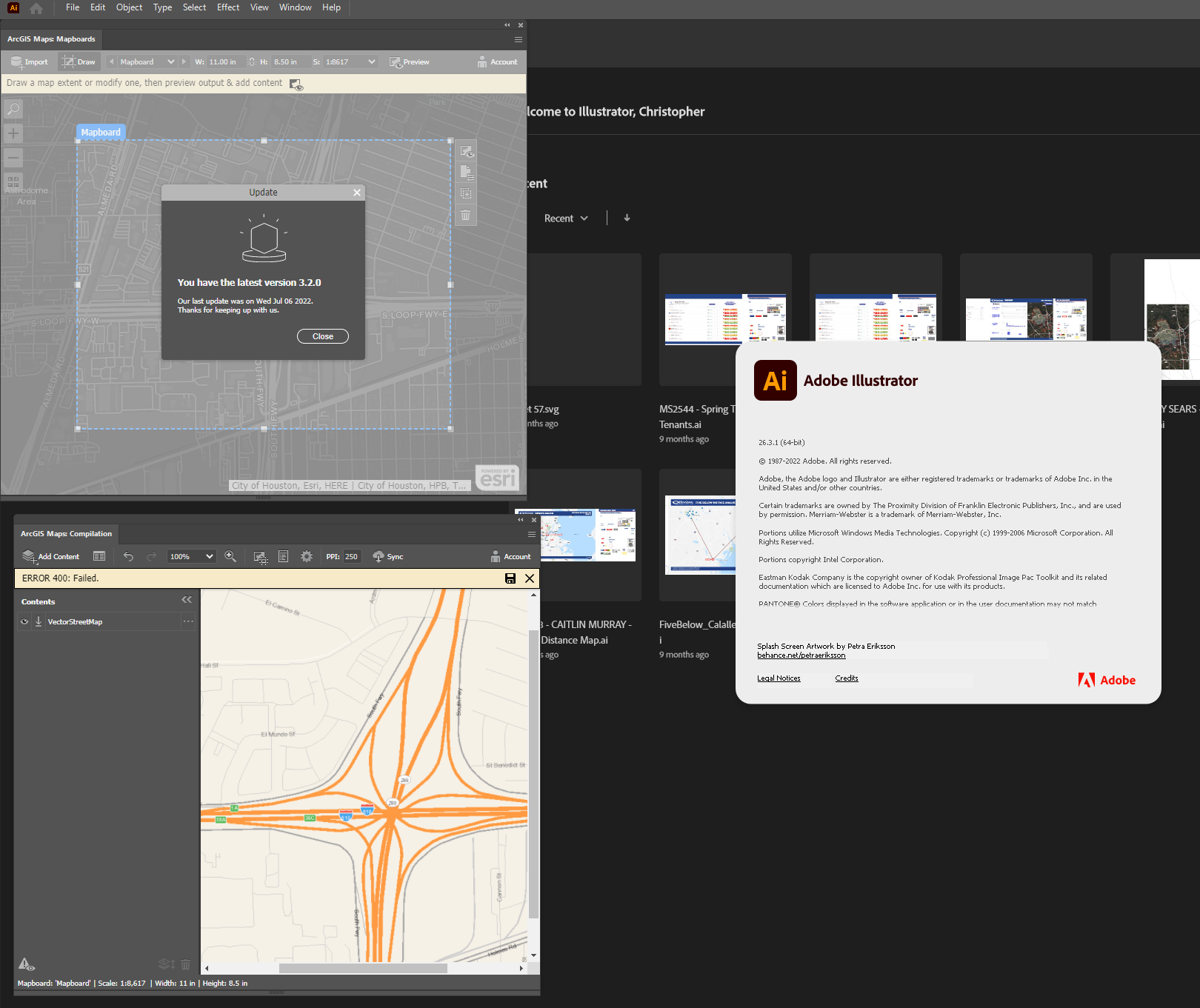 Solved: Error 400 on Sync: Fully updated Adobe AI & CC Map... - Esri ...