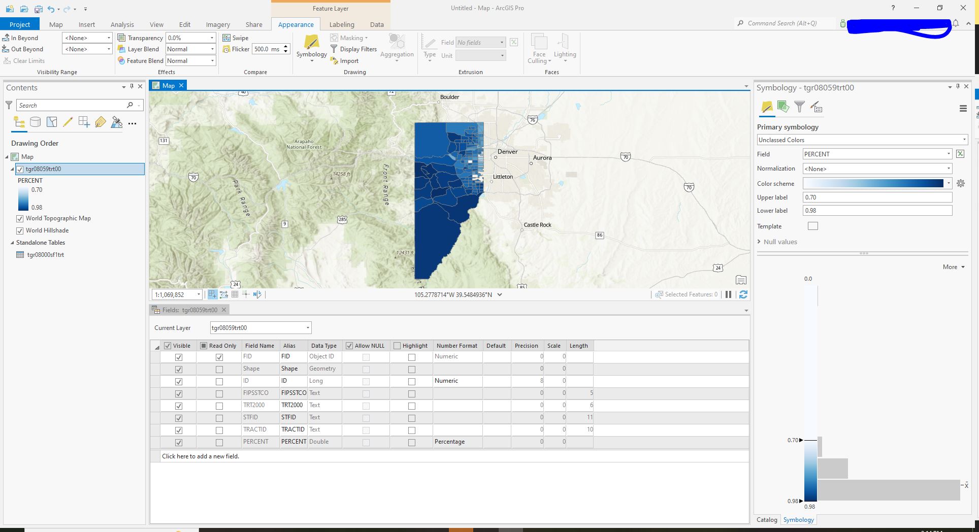 Using percent fields with unclassed colors symbolo... - Esri Community