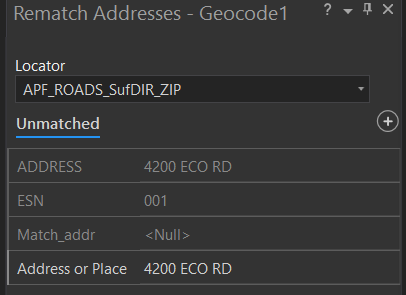 ArcGIS Pro Address Rematch Problem - Esri Community
