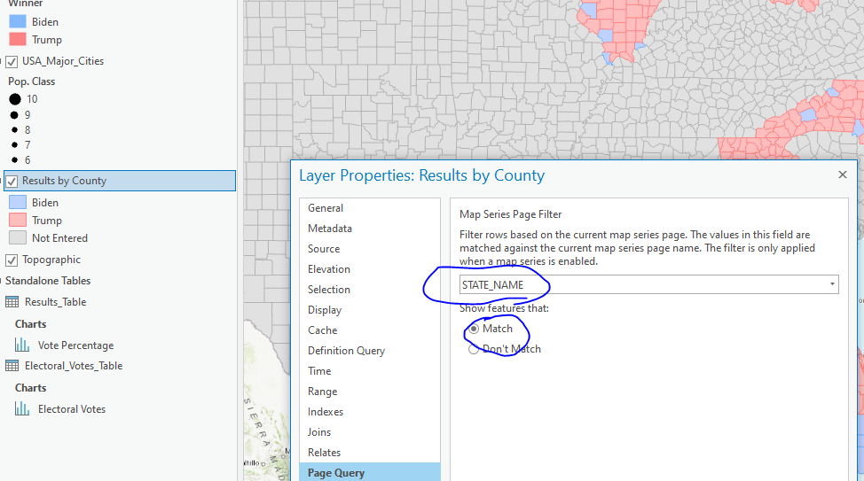 Map series enabled, page query not working - Esri Community