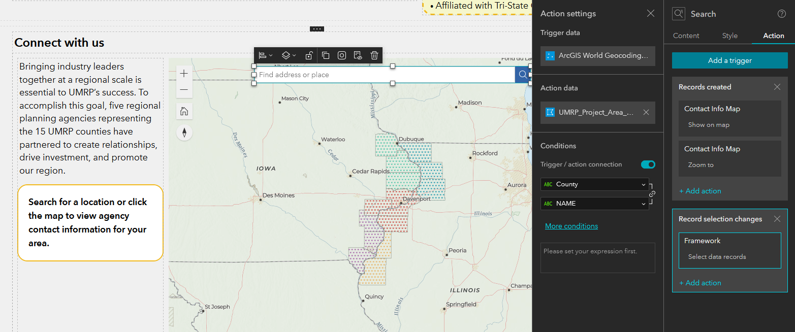 Select feature on map from locator search - Esri Community