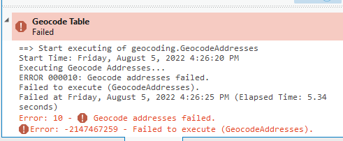 Solved: Failing Composite locators in Arcgis Pro (Error: -... - Esri ...