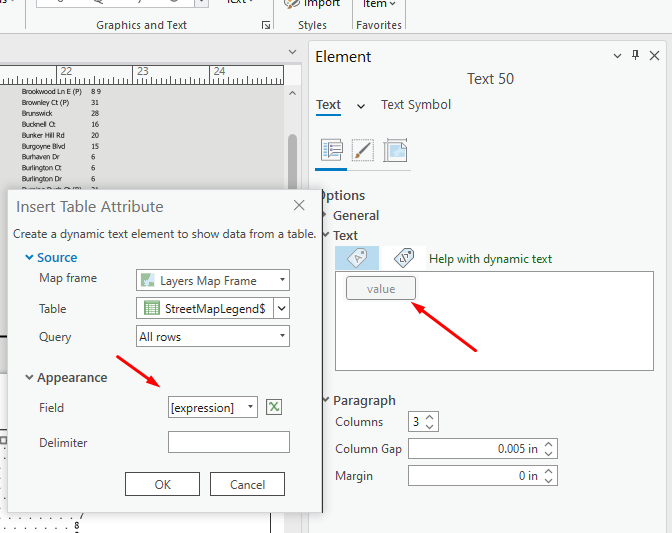 Solved: Dynamic Text Table Attribute & Arcade Expression f... - Esri ...