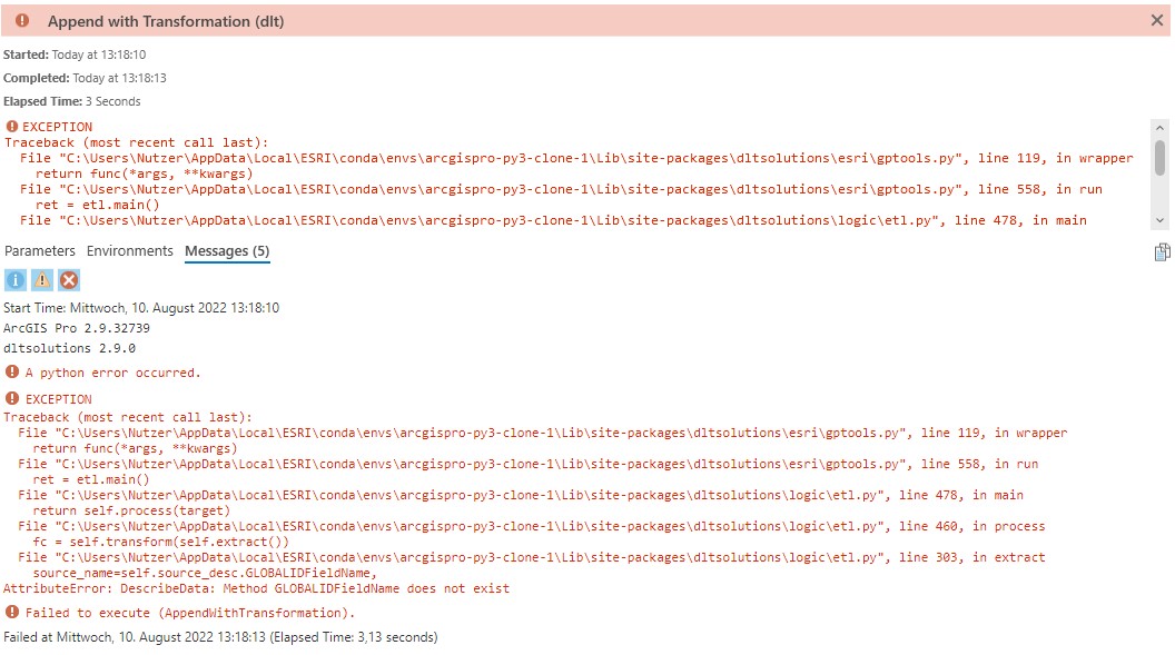 Solved: Utility Network: Append with Transformation return... - Esri Community