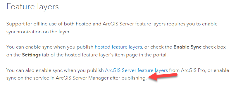 Solved: enable sync - Esri Community