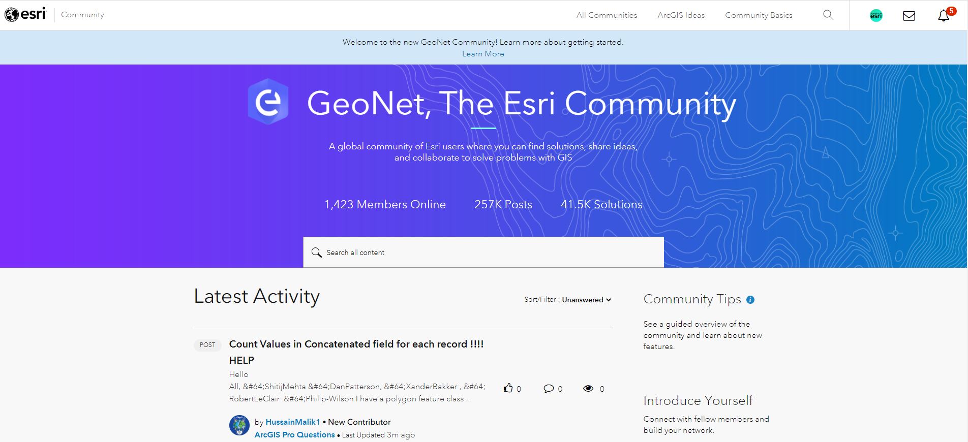Community Update - January - Esri Community