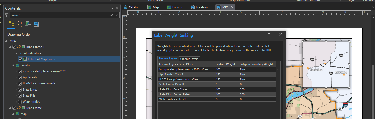 Assign layout graphics a label weight in the map - Esri Community