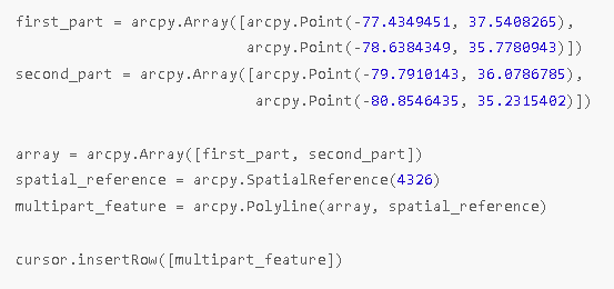 Solved: Creating multipart polyline with Z values - Esri Community