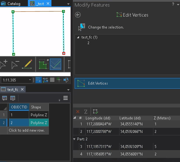 Solved: Creating multipart polyline with Z values - Esri Community