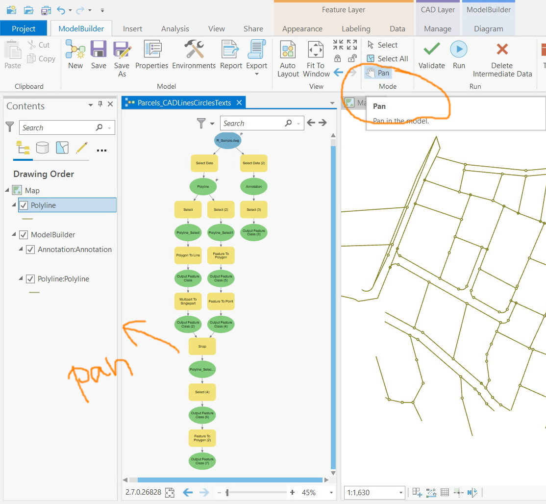 ModelBuilder Canvas UI Scrolling/Panning Improveme... - Esri Community