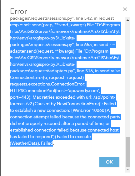 Webtool for windy api - Esri Community