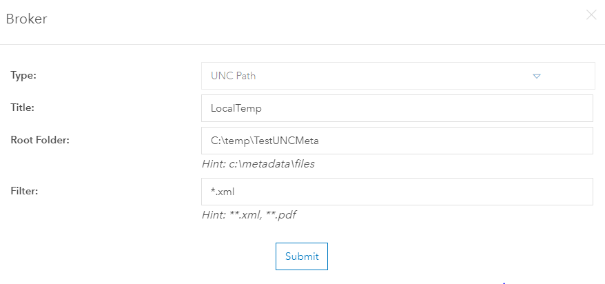 Solved: Geoportal Harvester: local folder settings ? - Esri Community