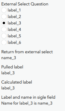 pass name and the label from select-one pull table - Esri Community