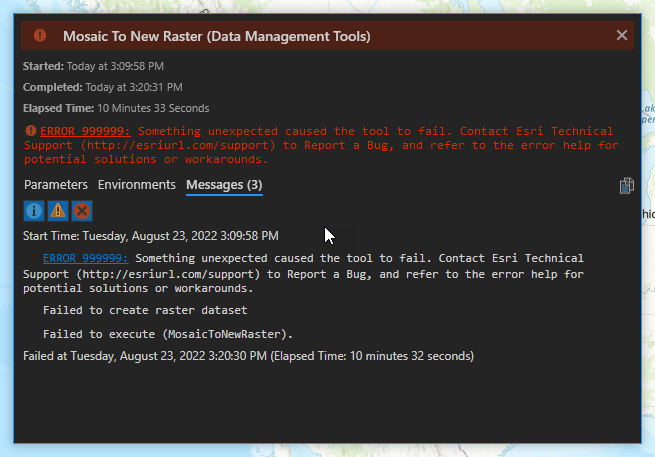 Solved Mosaic Raster To Create Tile Package For Offline U Esri Community