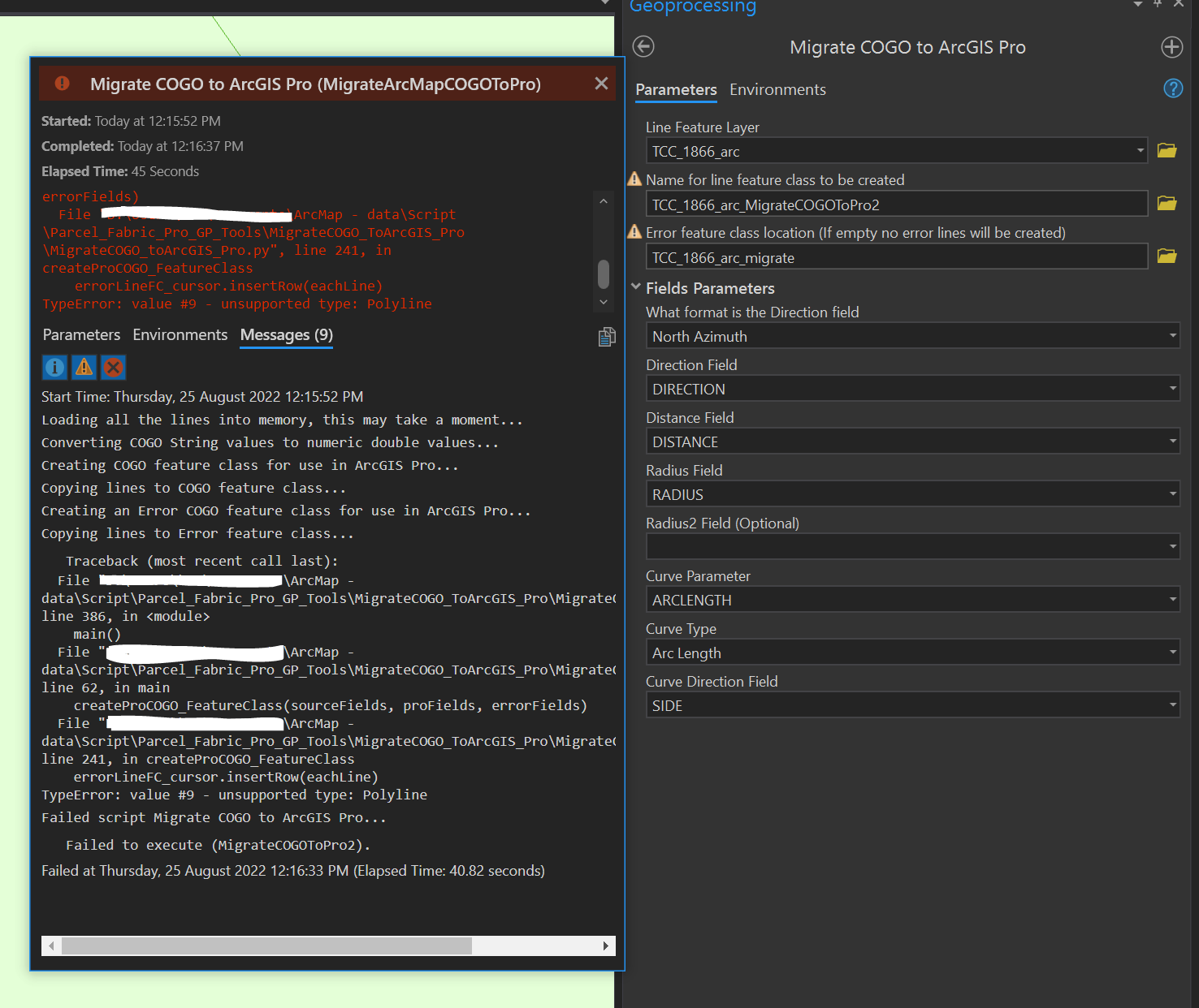 Migrate ArcMap COGO To Pro - Esri Community
