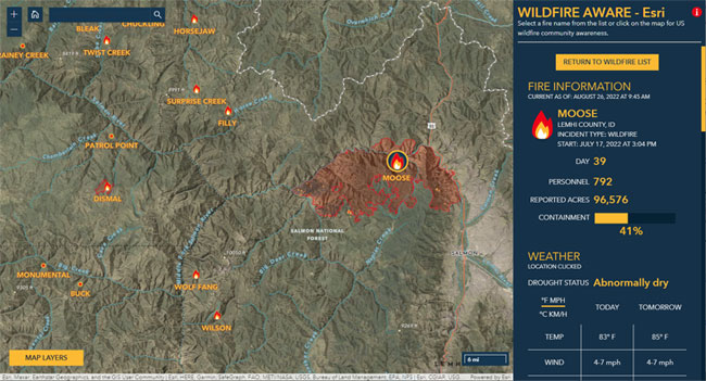 Wildfire Aware joins ArcGIS Living Atlas apps - Esri Community