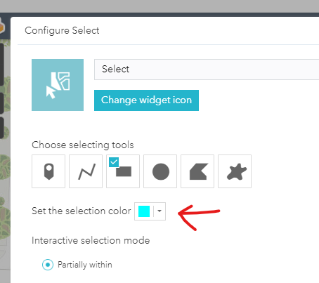 Change selection color in Web App Builder - Esri Community