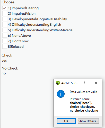 Solved: Constrain Select Multiple response combinations in... - Esri Community