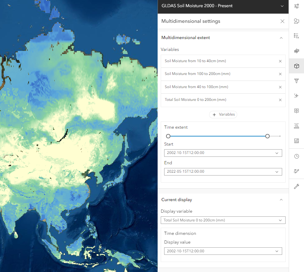 multidimensional data filters for CRF data in Map ... - Esri Community