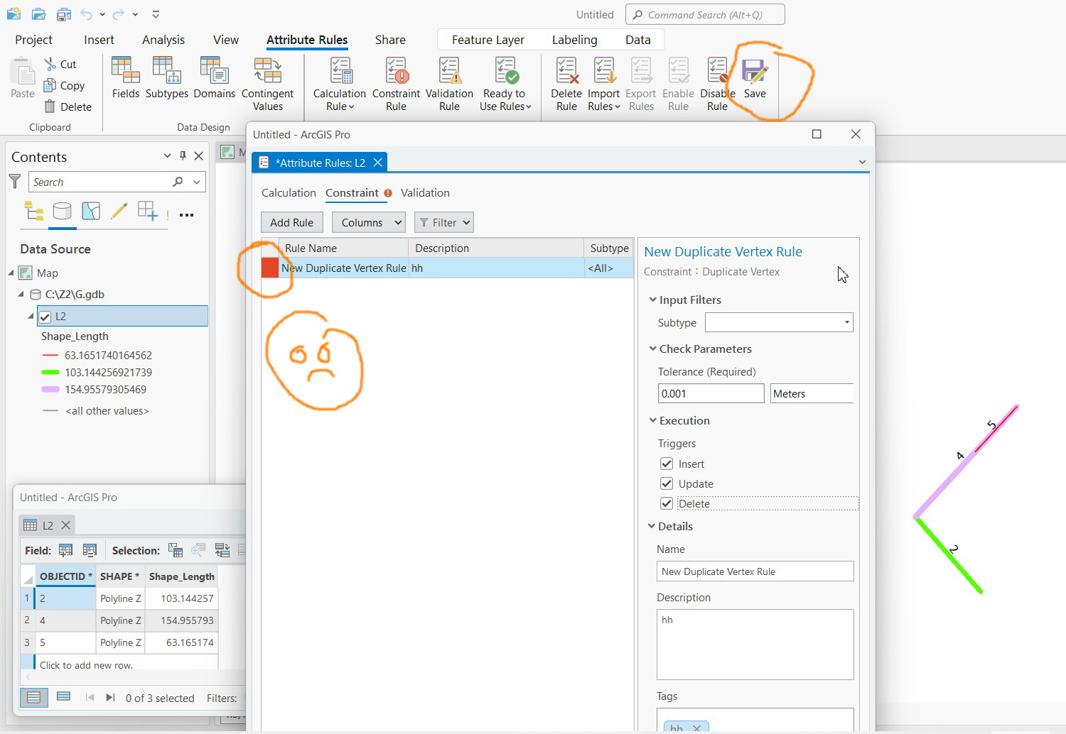 Solved: ArcGIS Pro 3.0.1: The “duplicate vertex” attribute... - Esri ...