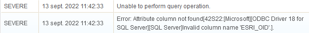 Feature Service based on a SQL Server database not... - Esri Community