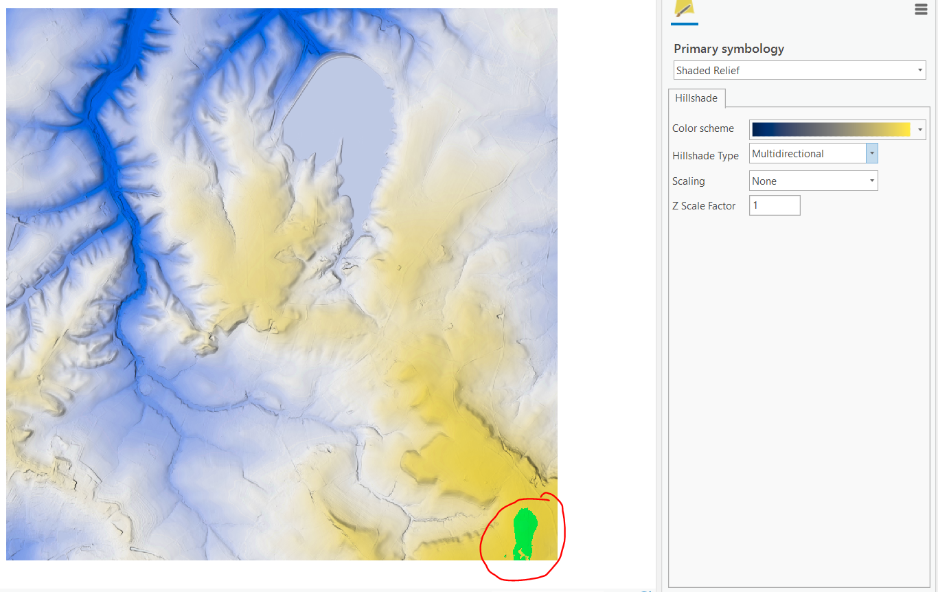 Shaded Relief symbology in Cividis showing incorre... - Esri Community