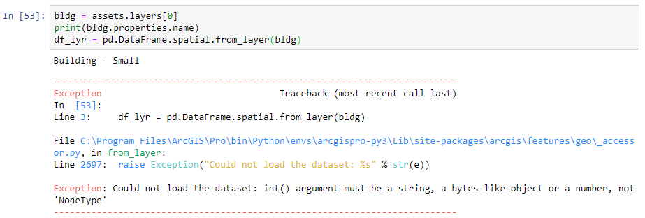 Solved: Can't create spatially enabled data frame from AGO... - Esri Community