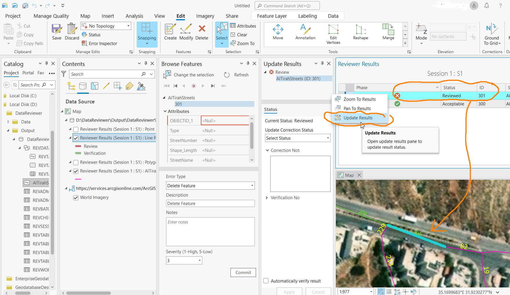 Solved: ArcGIS Pro 3.0.1: A record in the reviewer results... - Esri ...