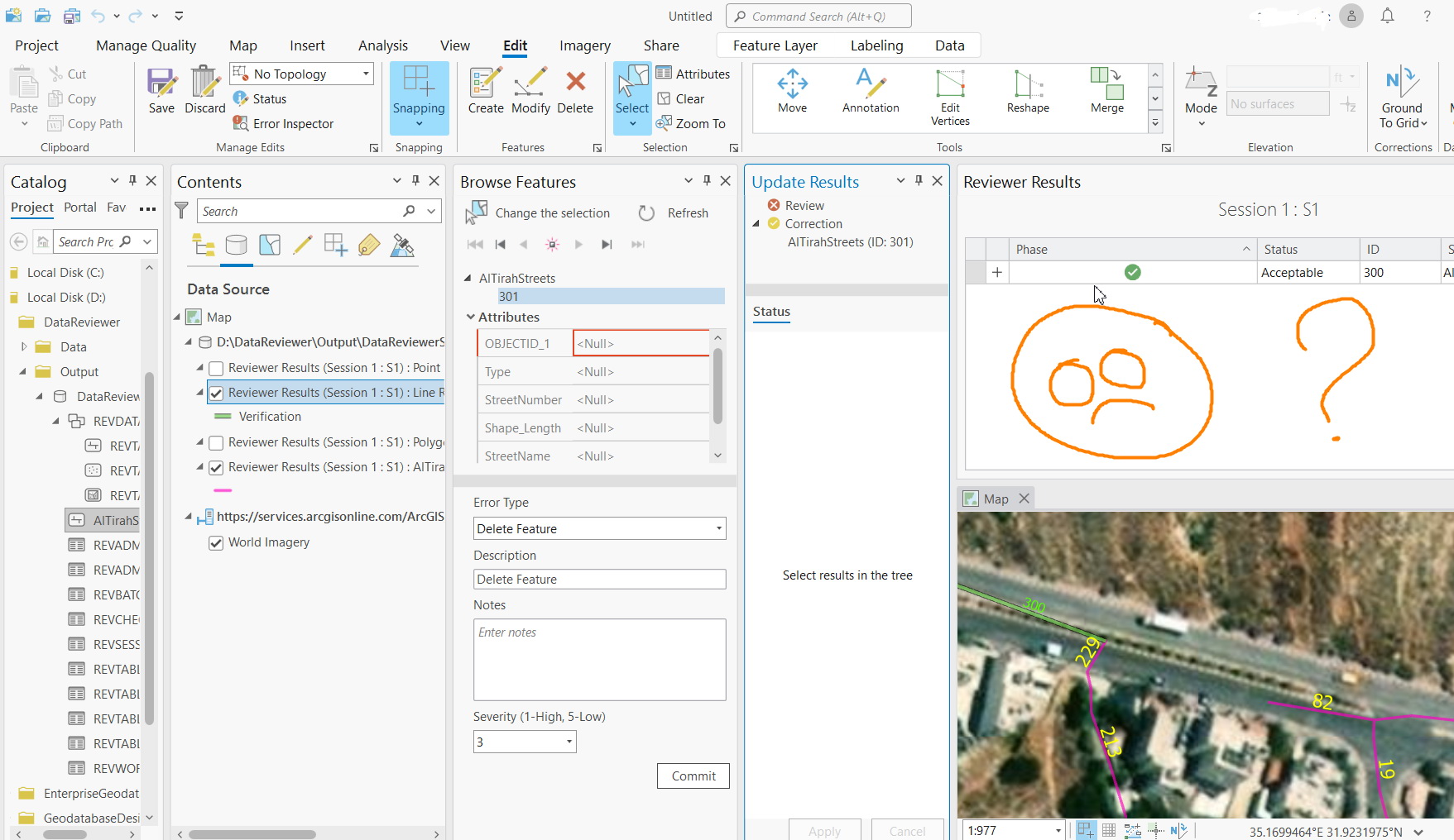 Solved: ArcGIS Pro 3.0.1: A record in the reviewer results... - Esri ...