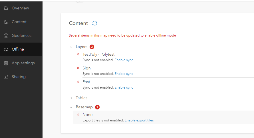 Solved: Manage Offline Areas button grayed out on map sett... - Esri Community