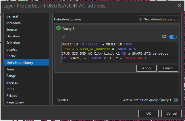 Can a map layer in Pro be based on a spatial query... - Esri Community