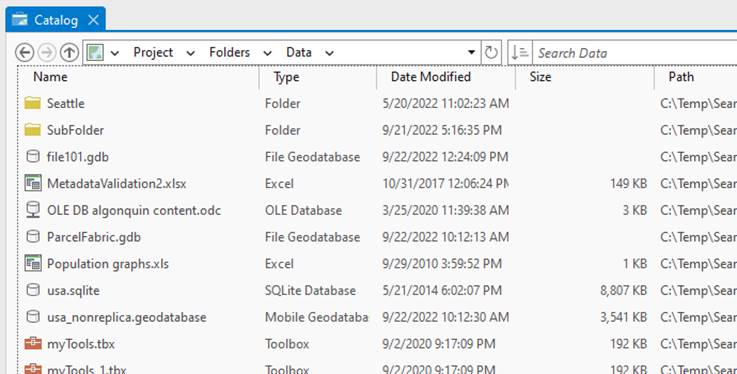 Catalog File Grouping / Sort Order - Esri Community