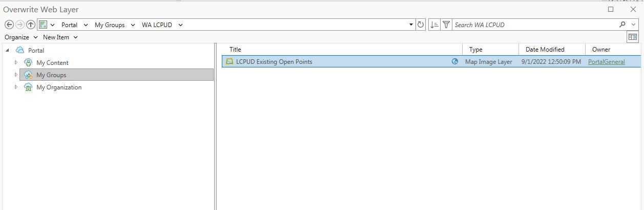 Overwrite an existing web layer owned by someone e... - Esri Community