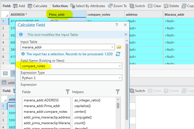 Make "keep previous selection and/or field calcula... - Esri Community