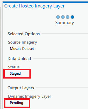 Solved: Create Hosted Imagery Layer appears to hang - Esri Community