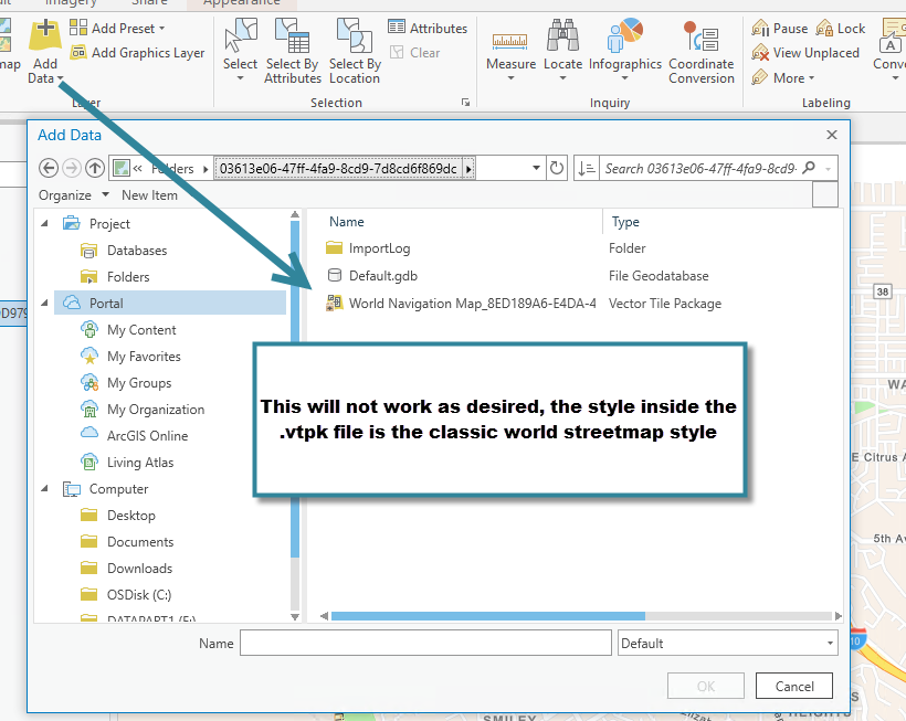 Using ArcGIS Pro to put Esri Vector Tile basemaps ... - Esri Community