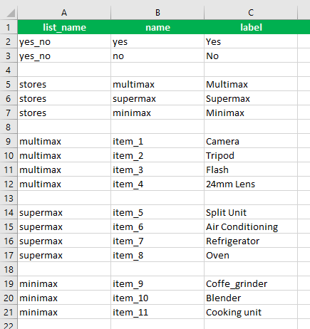 Nested item selection using another variable conte... - Esri Community