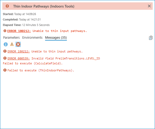 Solved: Thin Indoor Pathways failed to execute (CalculateF... - Esri Community