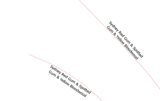 Character limit for curved labels on line features... - Esri Community